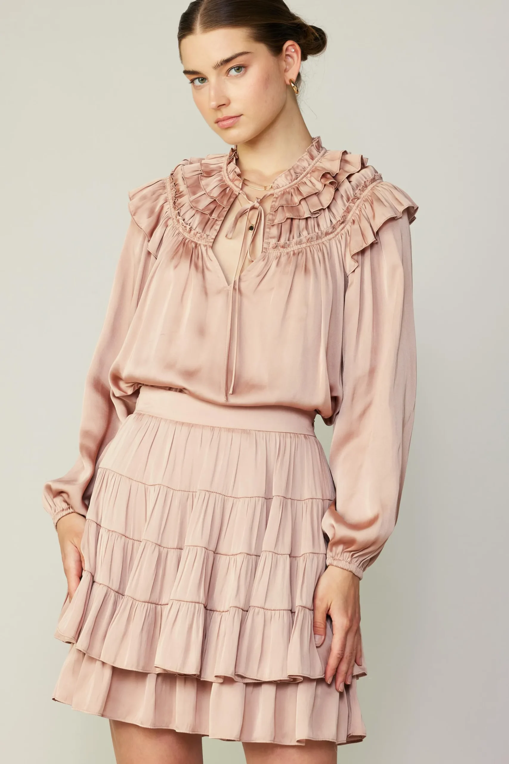 Tiered Mini Skirt - Current Air